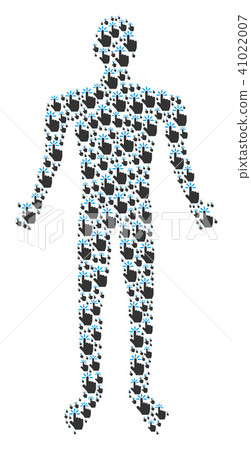 Click Man Figure - Stock Illustration [41022007] - PIXTA