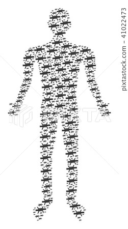 Barbed Wire Man Figure - Stock Illustration [41022473] - PIXTA