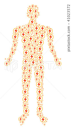 Electric Power Human Figure - Stock Illustration [41023572] - PIXTA