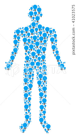 Electric Bulb Human Figure - Stock Illustration [41023575] - PIXTA