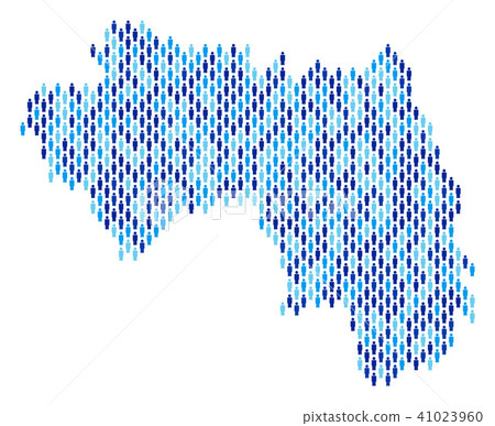 African Guinea Map Population Demographics - Stock Illustration ...