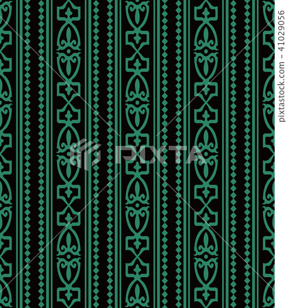 Antique green seamless retro pattern background - Stock Illustration ...