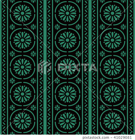 Antique green seamless retro pattern background - Stock Illustration ...
