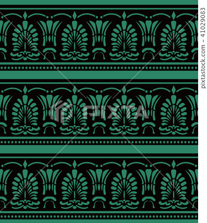Antique green seamless retro pattern background - Stock Illustration ...
