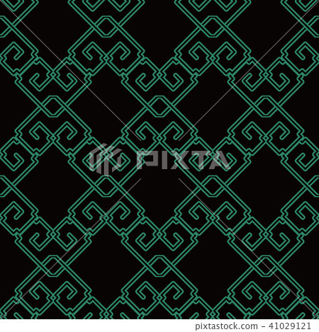 Antique green seamless retro pattern background - Stock Illustration ...