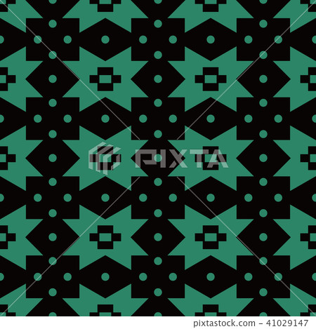 Antique green seamless retro pattern background - Stock Illustration ...