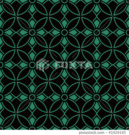 Antique green seamless retro pattern background - Stock Illustration ...