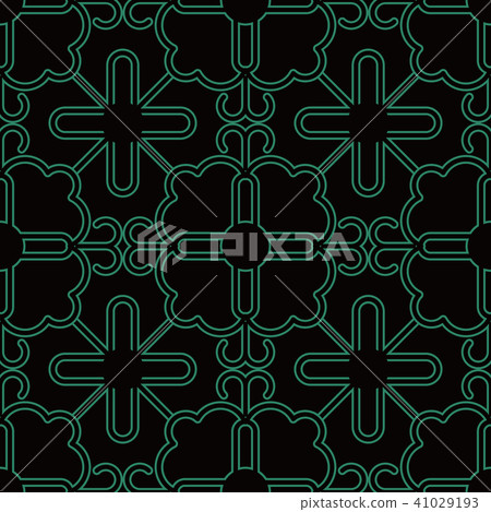Antique green seamless retro pattern background - Stock Illustration ...
