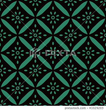 Antique green seamless retro pattern background - Stock Illustration ...