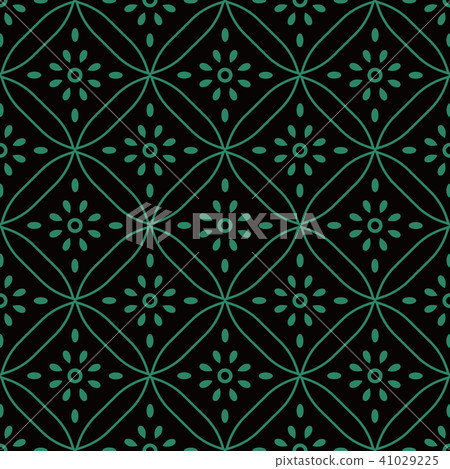 Antique green seamless retro pattern background - Stock Illustration ...