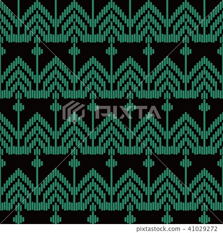 Antique green seamless retro pattern background - Stock Illustration ...
