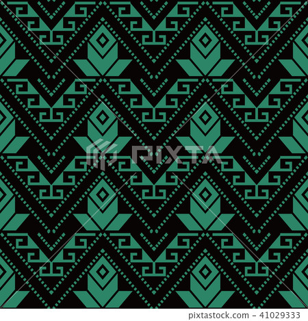 Antique green seamless retro pattern background - Stock Illustration ...