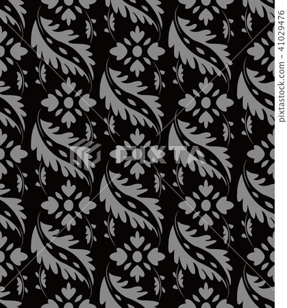 Antique silver seamless retro pattern background - Stock Illustration ...