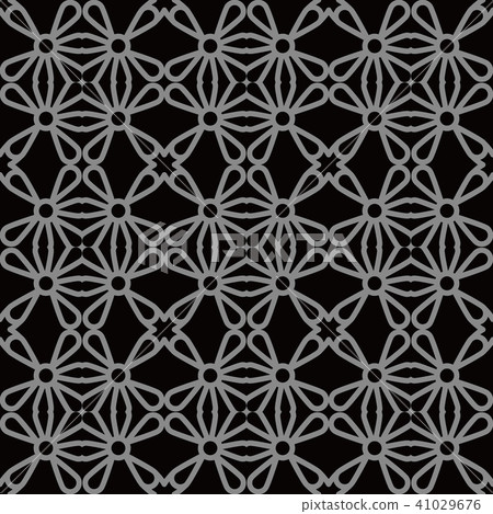 Antique silver seamless retro pattern background - Stock Illustration ...