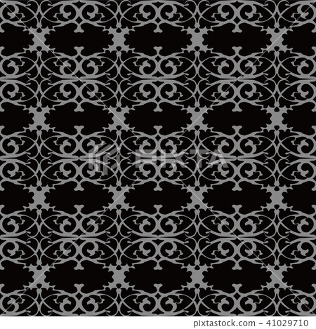 Antique silver seamless retro pattern background - Stock Illustration ...