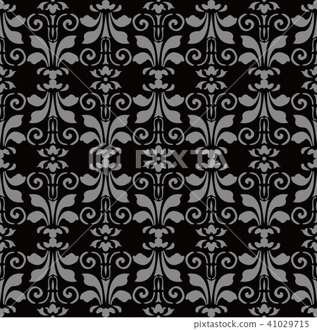 Antique silver seamless retro pattern background - Stock Illustration ...