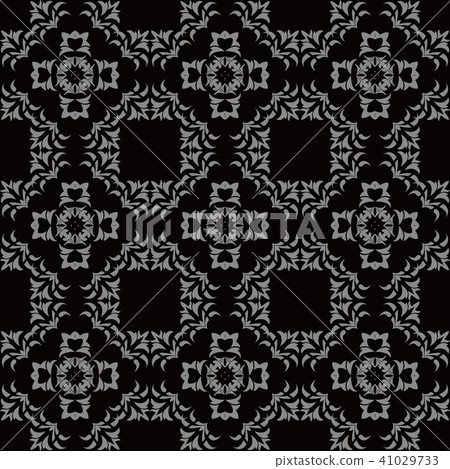 Antique silver seamless retro pattern background - Stock Illustration ...