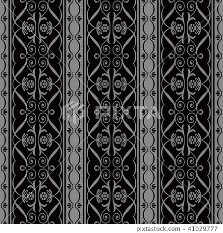 Antique silver seamless retro pattern background - Stock Illustration ...