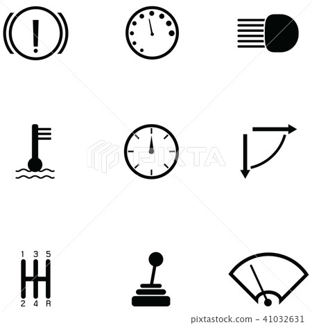 car indicator icon set - Stock Illustration [41032631] - PIXTA