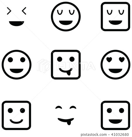 smile icon set - Stock Illustration [41032680] - PIXTA
