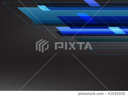 Blue Tone Abstract Technology Black Background. - Stock Illustration ...