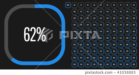 Set of rectangle percentage diagrams from 0 to 100 - Stock Illustration ...