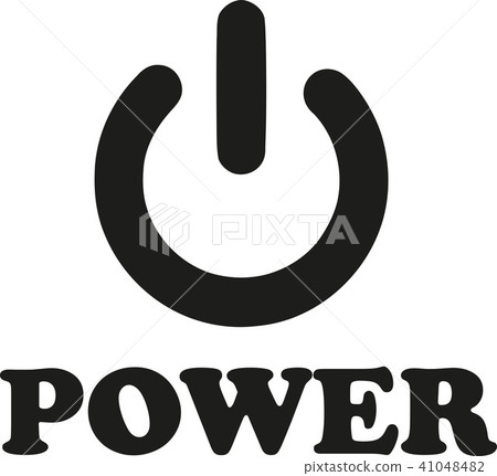 Power button with word - Stock Illustration [41048482] - PIXTA