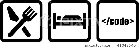Eat sleep programmer icons-插圖素材 [41048549] - PIXTA圖庫
