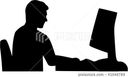 Programmer silhouette - Stock Illustration [41048789] - PIXTA