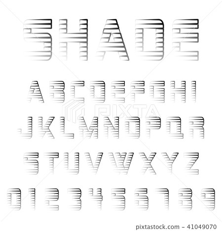 Shade alphabet font template - Stock Illustration [41049070] - PIXTA