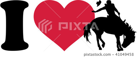 I love rodeo cowboy - Stock Illustration [41049458] - PIXTA