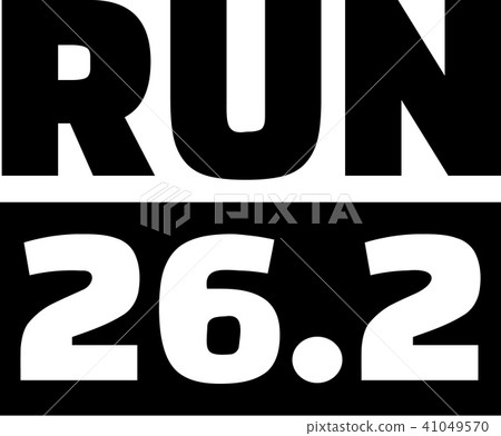 Running 26.2 miles marathon - Stock Illustration [41049570] - PIXTA