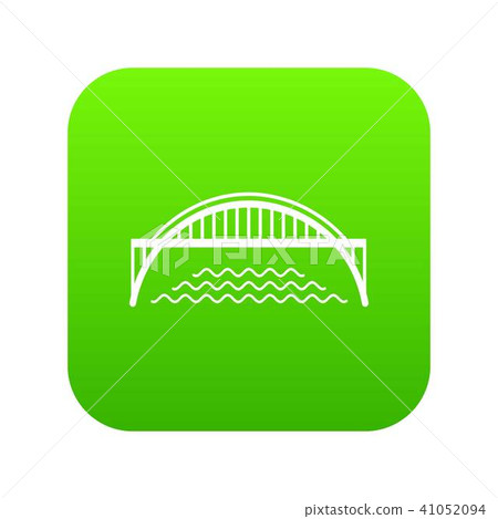 Harbour bridge icon green vector - Stock Illustration [41052094] - PIXTA