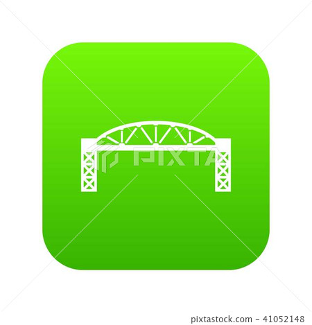 Metal bridge icon green vector - Stock Illustration [41052148] - PIXTA