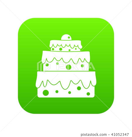 Big cake icon digital green - Stock Illustration [41052347] - PIXTA