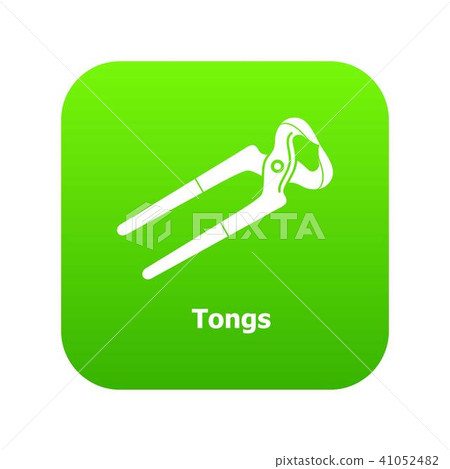 Tongs icon green vector - Stock Illustration [41052482] - PIXTA