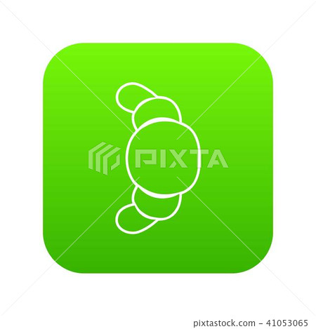 Croissant icon green vector - Stock Illustration [41053065] - PIXTA