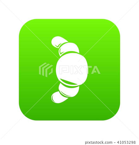 Croissant icon green vector - Stock Illustration [41053298] - PIXTA