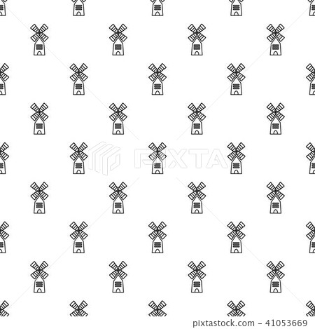 Farm windmill pattern vector seamless - Stock Illustration [41053669 ...
