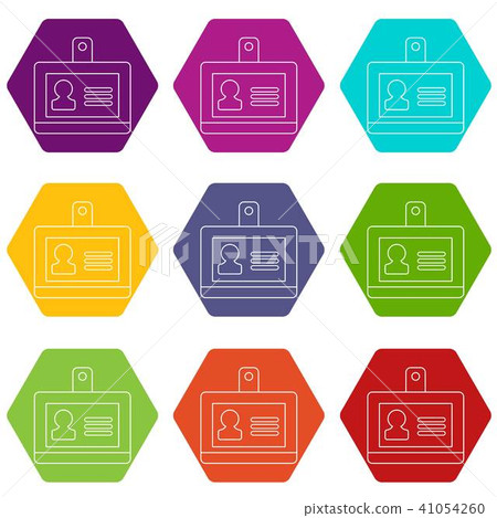 Badge office icons set 9 vector - Stock Illustration [41054260] - PIXTA