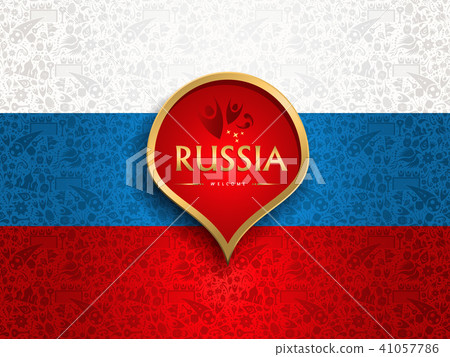 Russia background template for soccer event - Stock Illustration ...