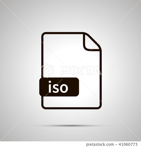 Simple black file icon with iso extension - Stock Illustration ...