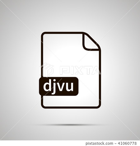 Simple black file icon with djvu extension - Stock Illustration ...