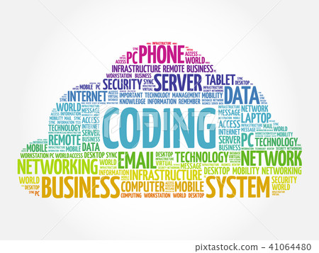 Coding word cloud collage-插圖素材 [41064480] - PIXTA圖庫
