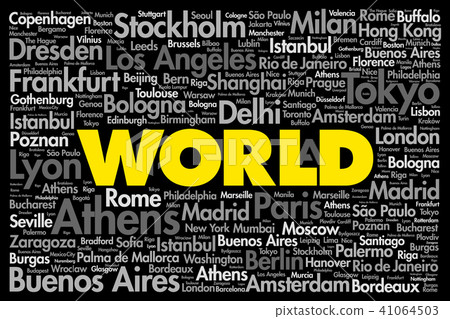 WORLD word cloud concept-插圖素材 [41064503] - PIXTA圖庫