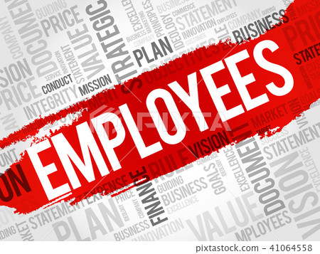 Employees word cloud collage - Stock Illustration [41064558] - PIXTA