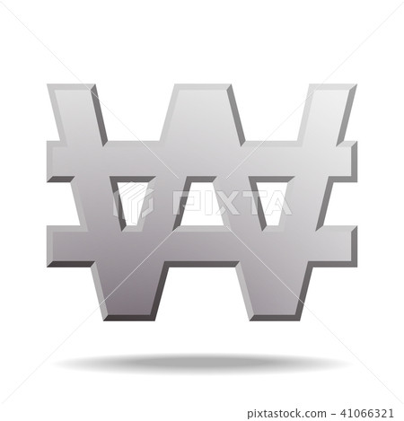 Korean won symbol - Stock Illustration [41066321] - PIXTA
