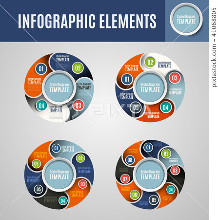 circle infographics set 2 - Stock Illustration [41068805] - PIXTA