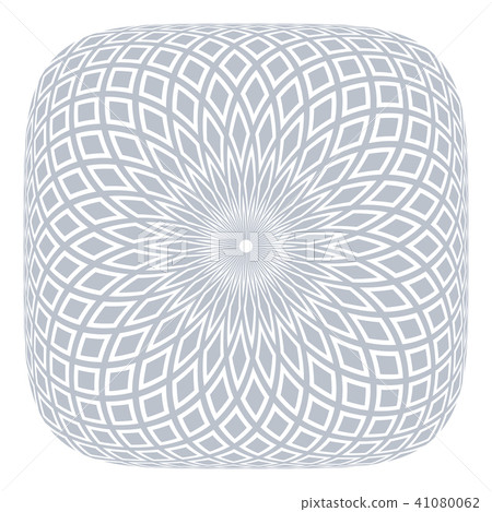 Geometric rotation pattern in square 3D shape. - Stock Illustration ...