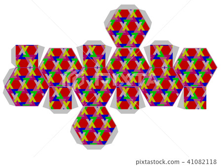 Development of truncated octahedron - Stock Illustration [41082118] - PIXTA